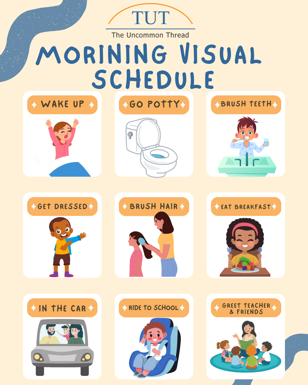 Morning Visual Schedule - The Uncommon Thread